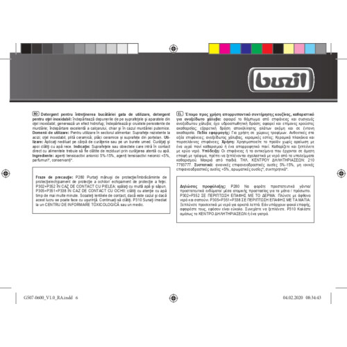 Buzil Buz® Metasoft G507 καθαριστικό για ανοξείδωτες επιφάνειες 600ml ...