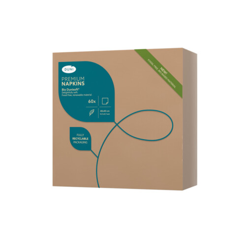 Duni Bio Dunisoft Ecoecho® χαρτοπετσέτα kraft 1/4 40x40cm Airlaid 60τεμ ...