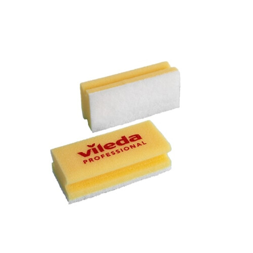 Vileda Non-scratch σπόγος με λαβή λευκή φίμπρα κίτρινο | VARIO